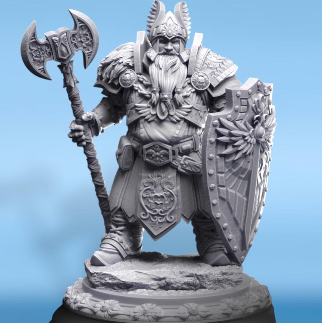 Dwarf Paladin Dnd Miniature | D&D Figure Mini for Tabletop RPG | Resin ...