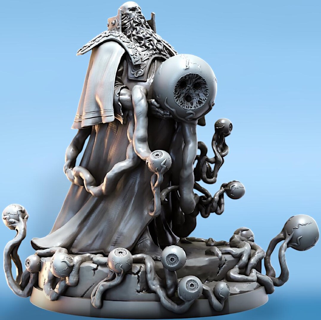 Eldritch Seer Warlock Miniature | D&D Horror Mage for Tabletop RPG | Mage Dark Sorcerer for ...