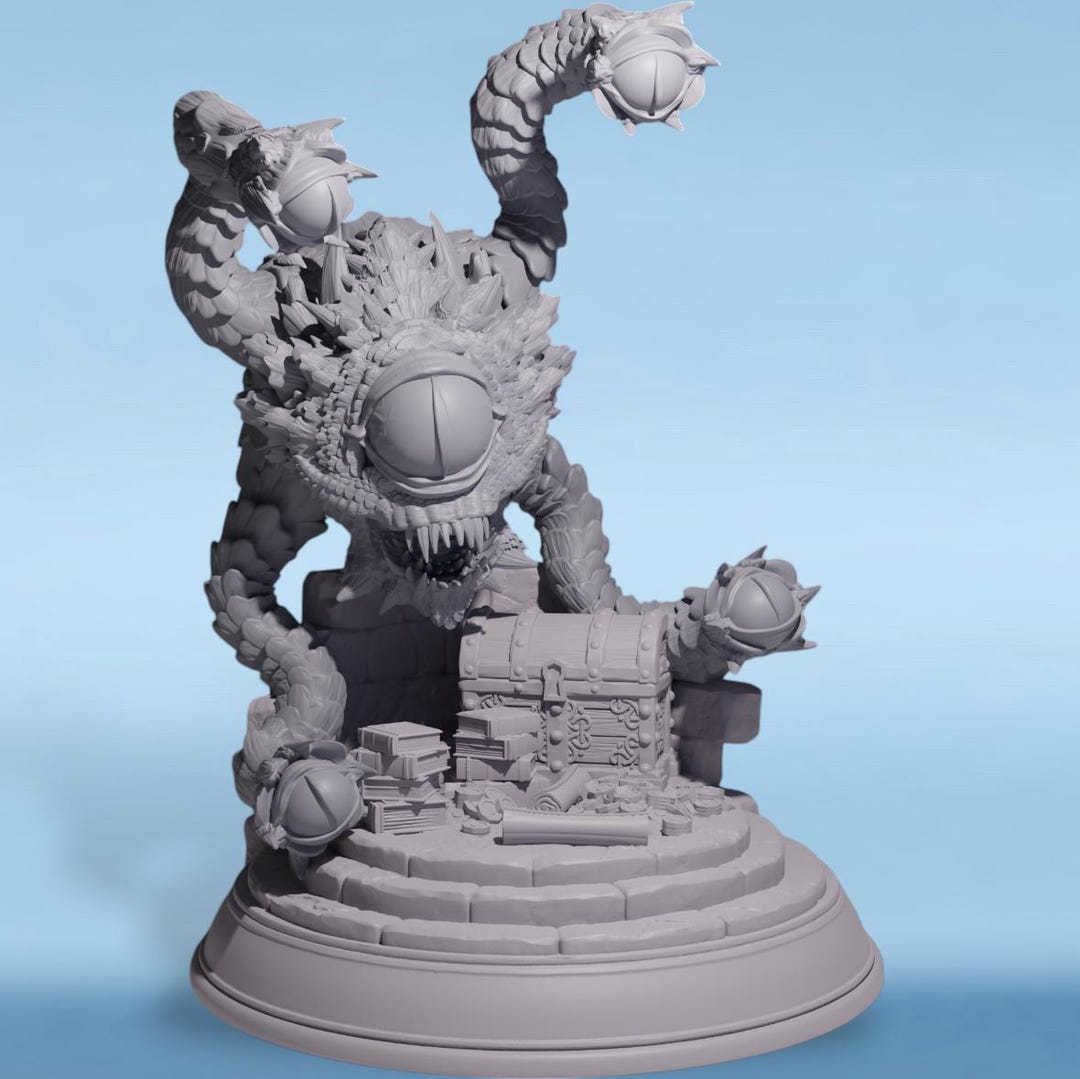 Beholder Boss Miniature Dnd Monster for Tabletop RPG Eldritch Observer ...