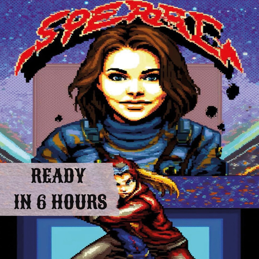 Custom Pixel Art Portrait Personalized Faceless Portrait Gift Digital ...