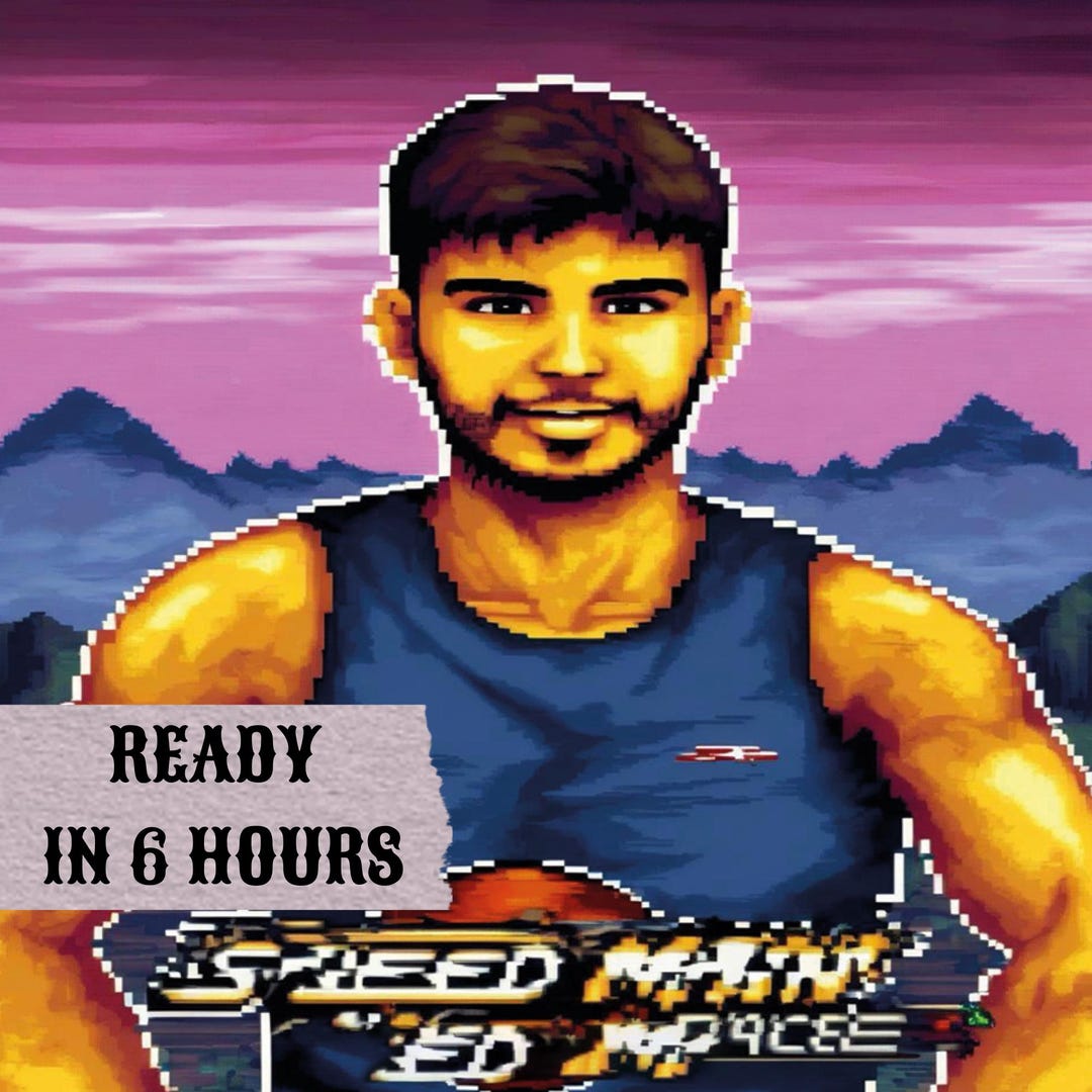 Custom Pixel Art Portrait - Faceless Digital Painting - Personalized ...