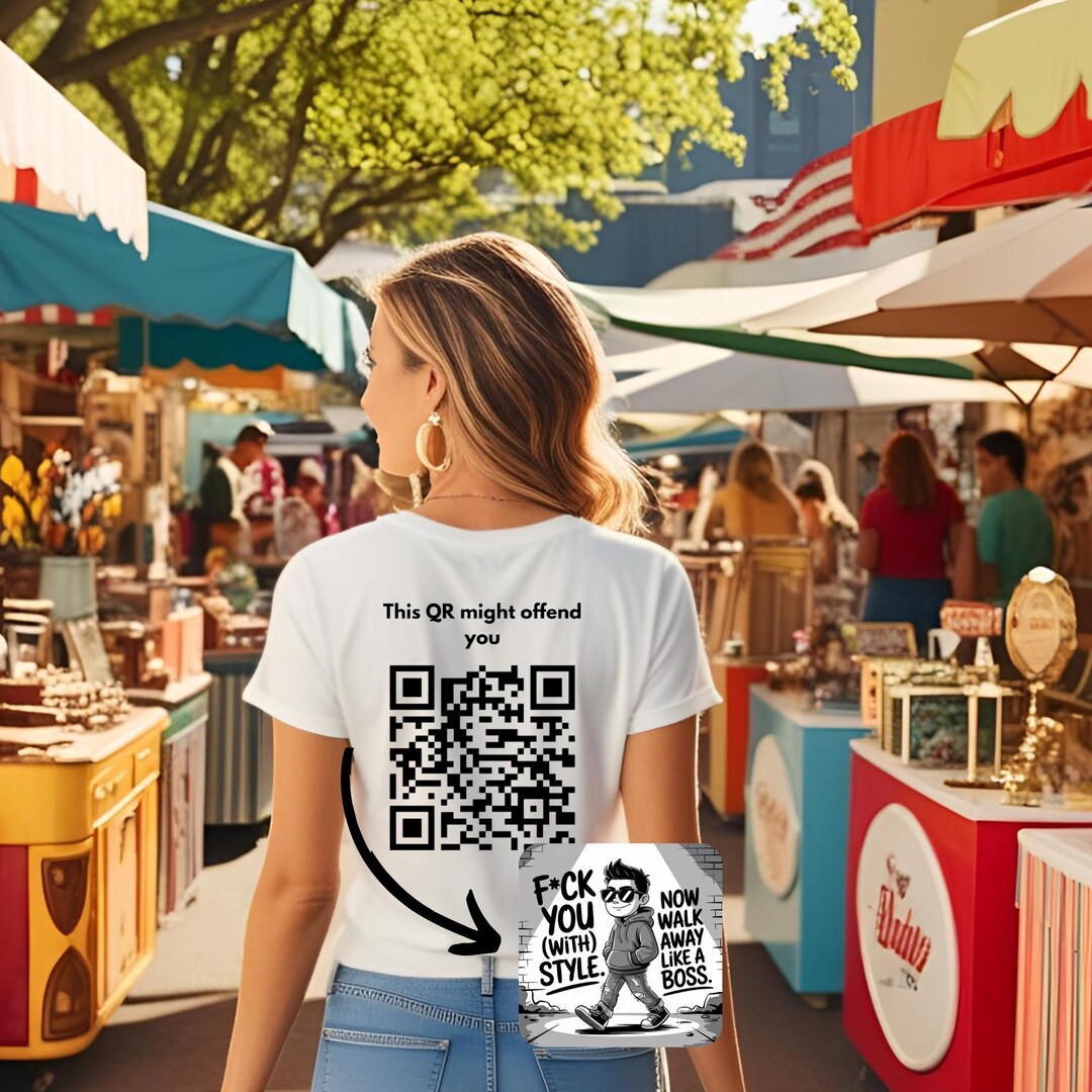 Scan Me QR Code Shirt – Custom QR Tee With Hidden Message – Changeable ...
