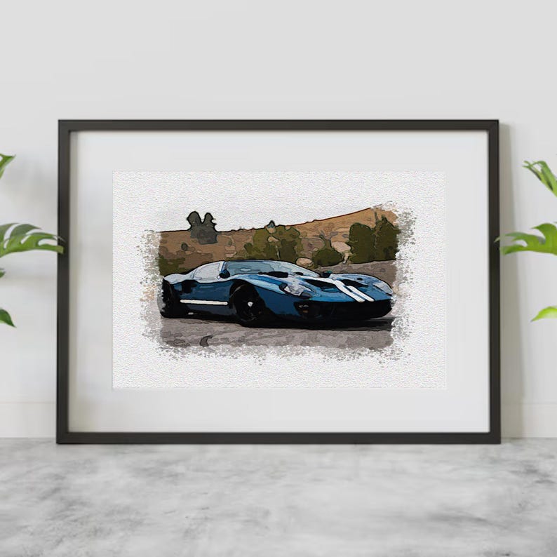 Custom Car Portrait | Watercolor Car Art | Personalized Racecar ...