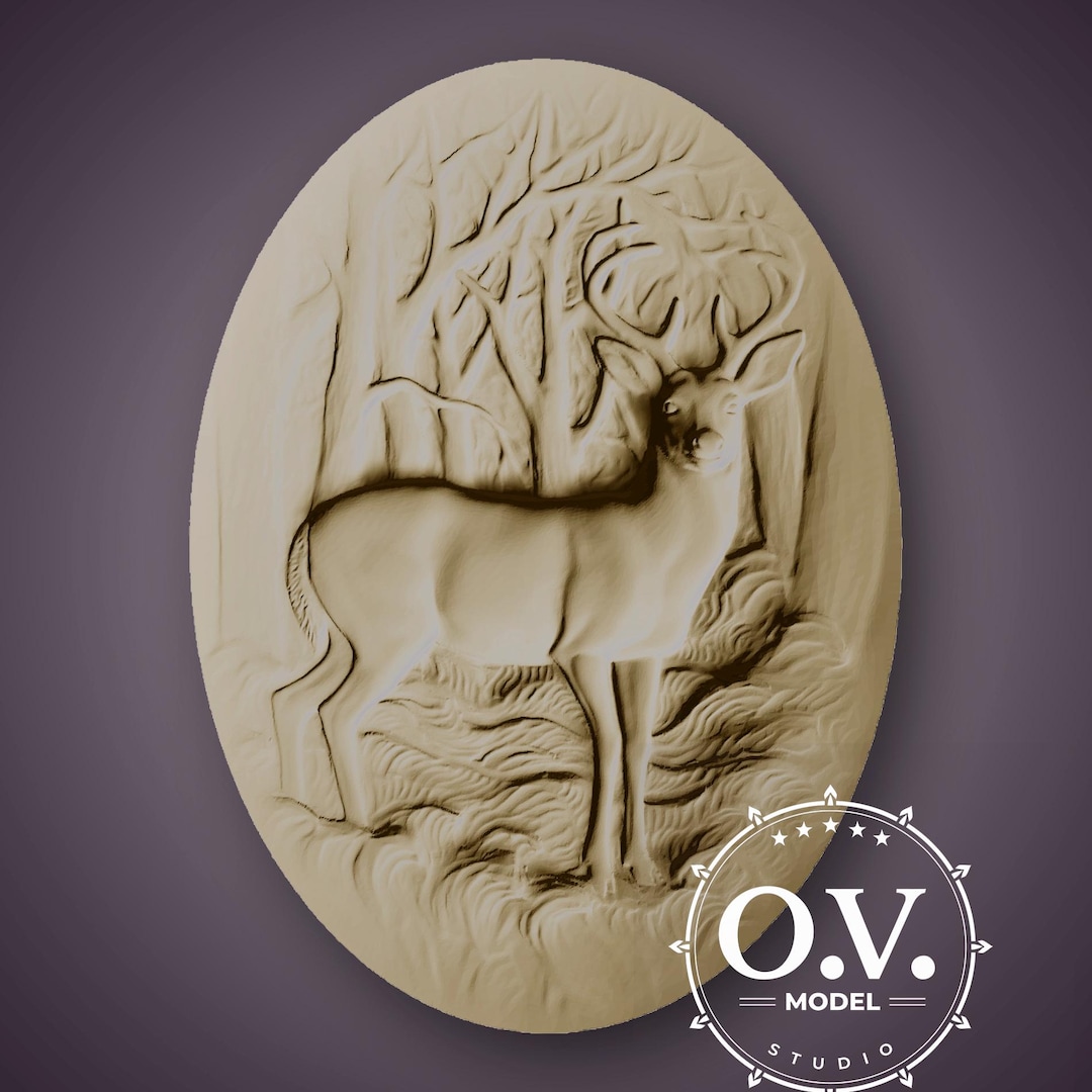 Deer STL, Forest Cnc, Wildlife Carving, Deer Wall Art, CNC Nature ...