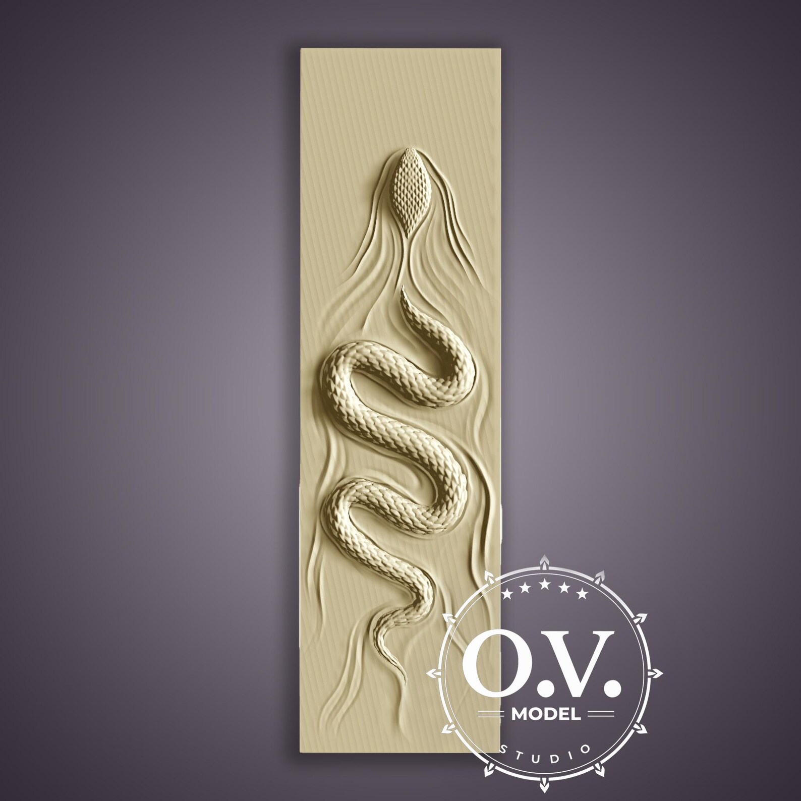 Snake Snake Carving Wildlife Decor CNC Engraving Wooden Art Coiled ...