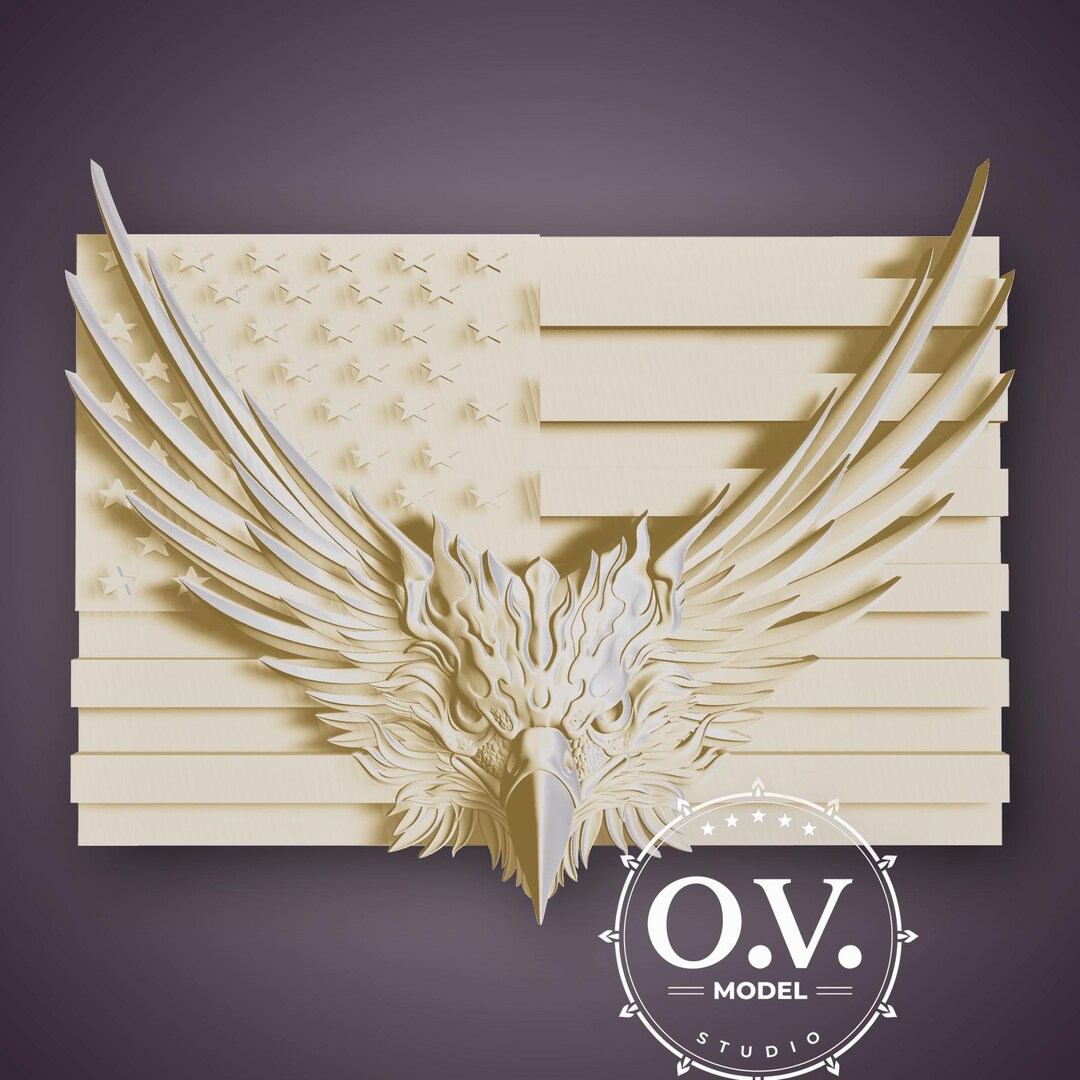 USA and Eagle STL Models, Eagle Carving, CNC Models, Artcam Designs ...