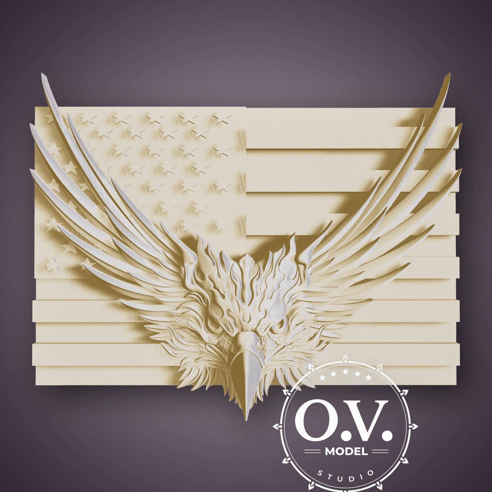 USA and Eagle STL Models, Eagle Carving, CNC Models, Artcam Designs ...