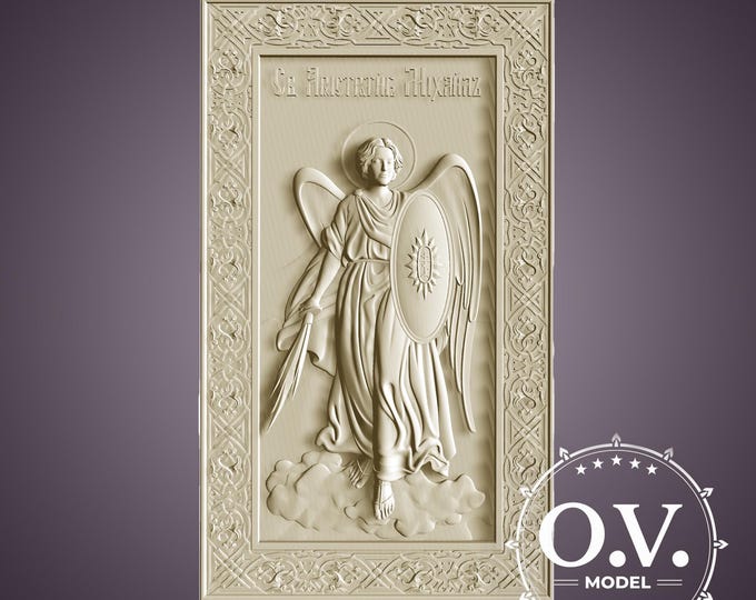 Archangel Michael STL Model Sacred Art Icon Design Religious Decor ...