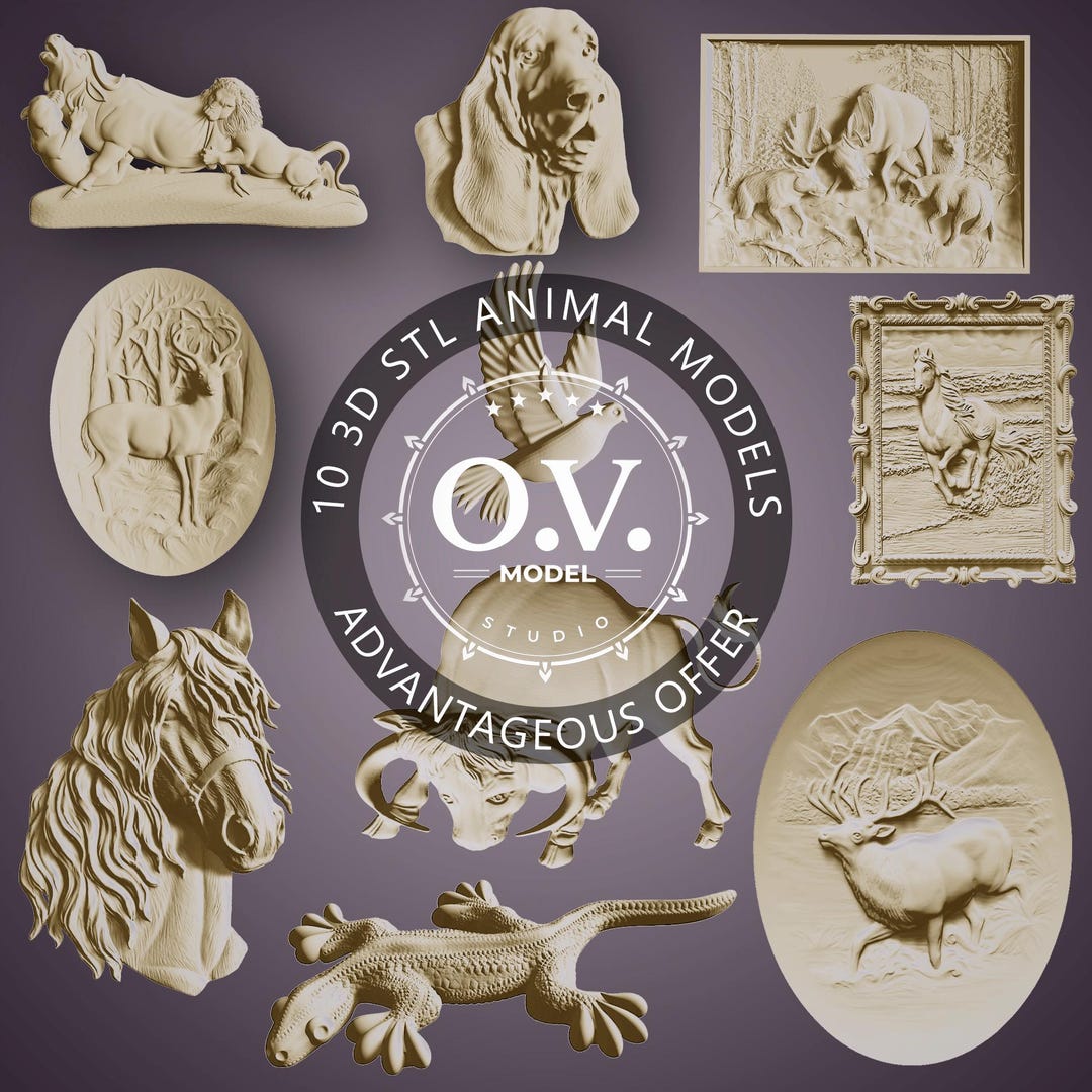 Animal Stl Models, Cnc Wildlife Carving, Decorative Animal Cnc, 3d ...