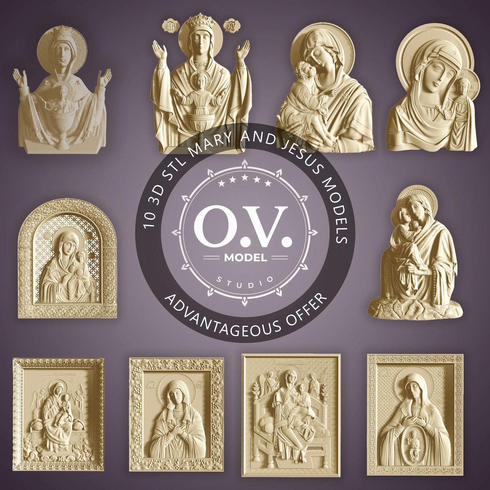 10pcs Virgin Mary Jesus Christ Religious Decor Christian Art CNC ...