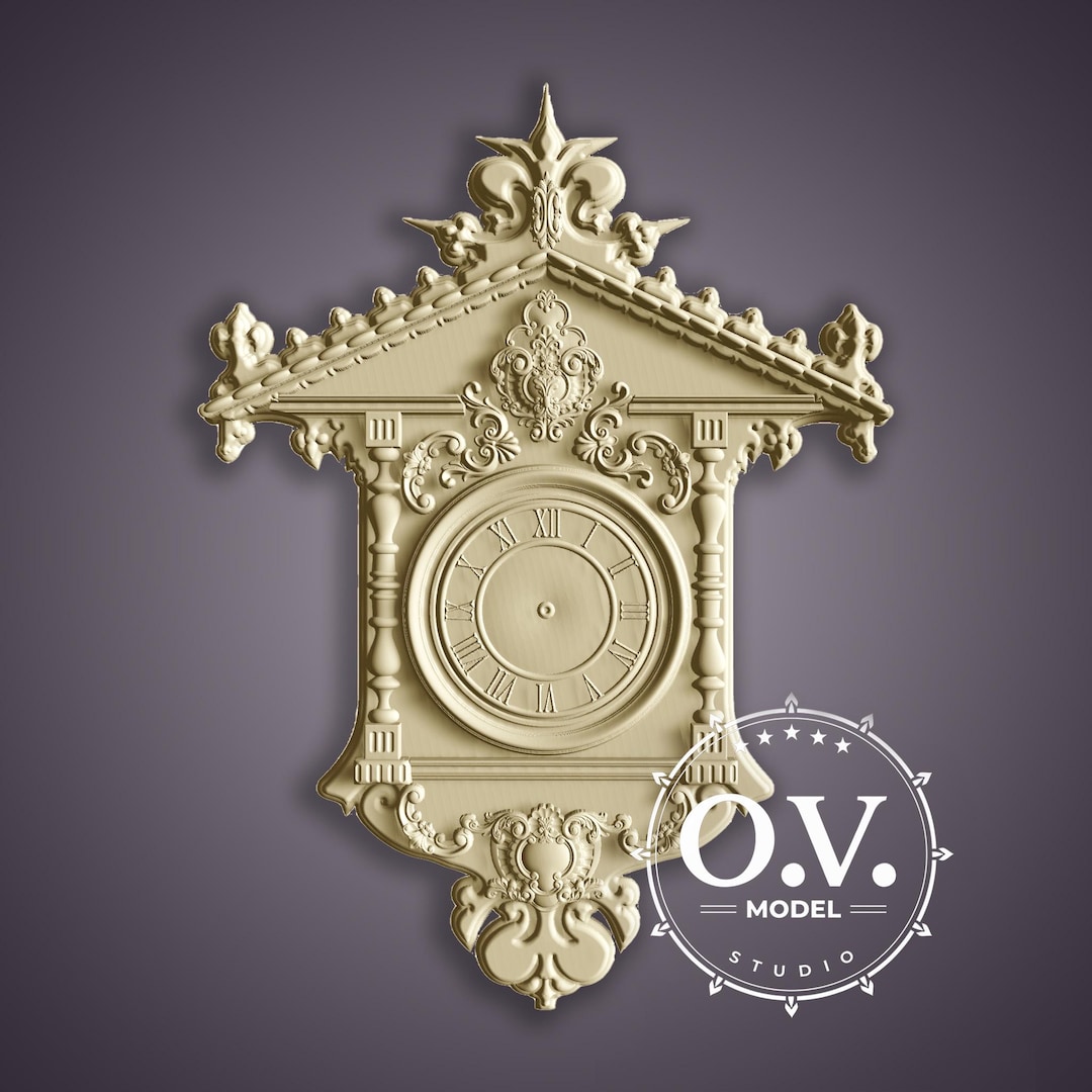 Wall Clock CNC Milling Wall Decor Wood Carving Artcam Aspire STL Files ...