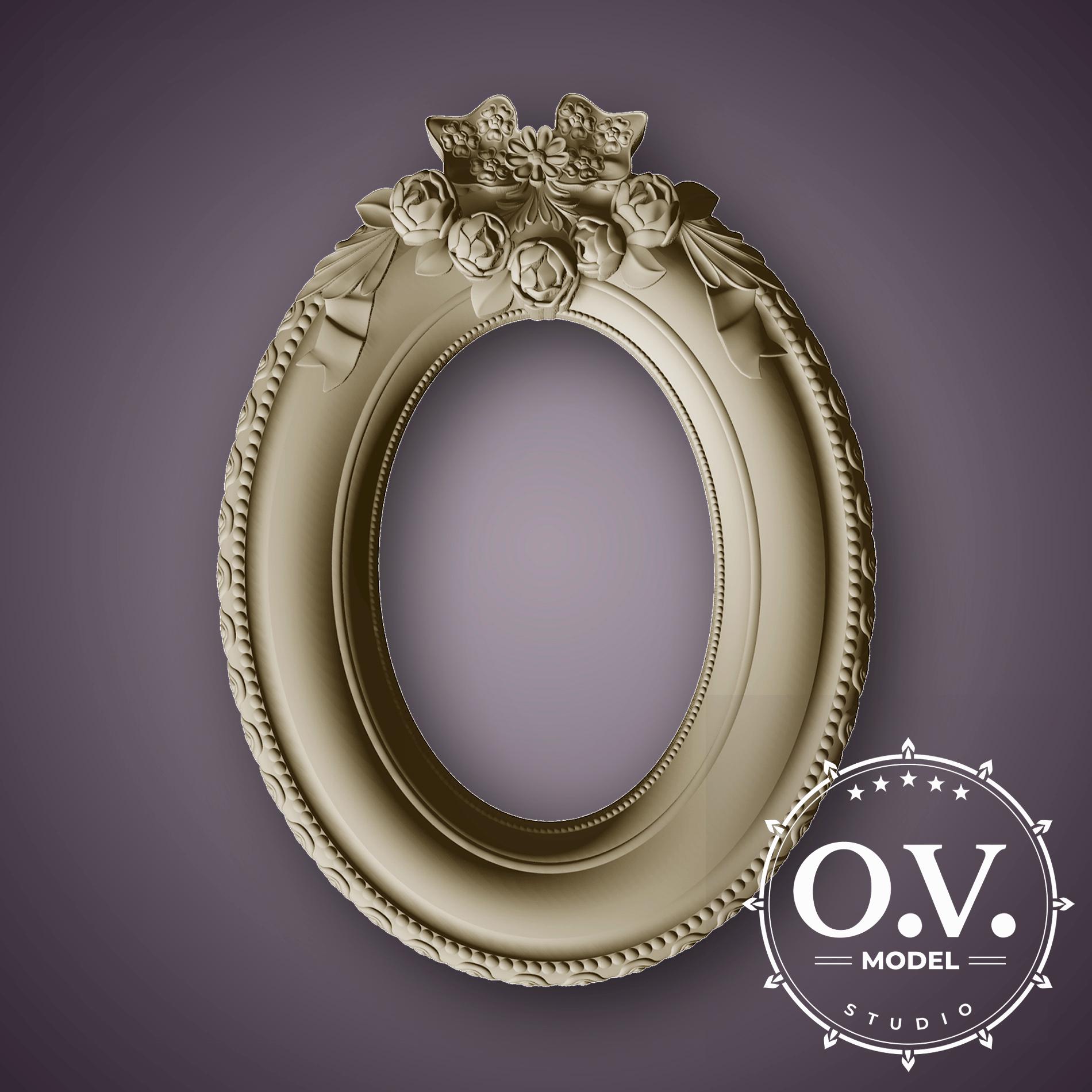 CNC Frame Design, 3d Stl Model, Decorative Frame, Oval Frame Stl ...