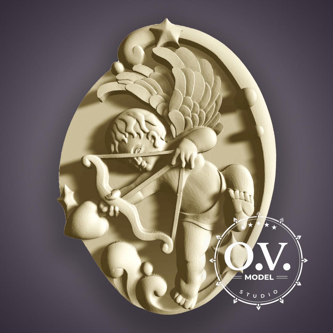 Eros Angel Little Angel STL File 3D Model CNC Artcam Aspire Wood ...