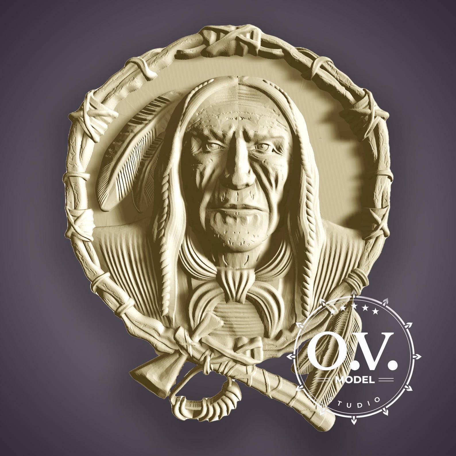 American Man STL File 3D Model CNC Artcam Aspire Wood Carving Wall ...