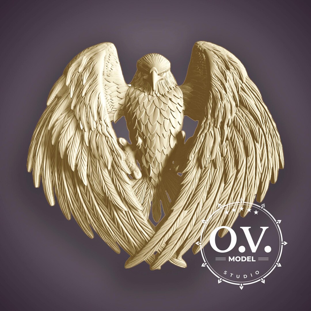 Great Eagle CNC Relief 3D Design Wood Relief Wall Art Eagle Relief ...