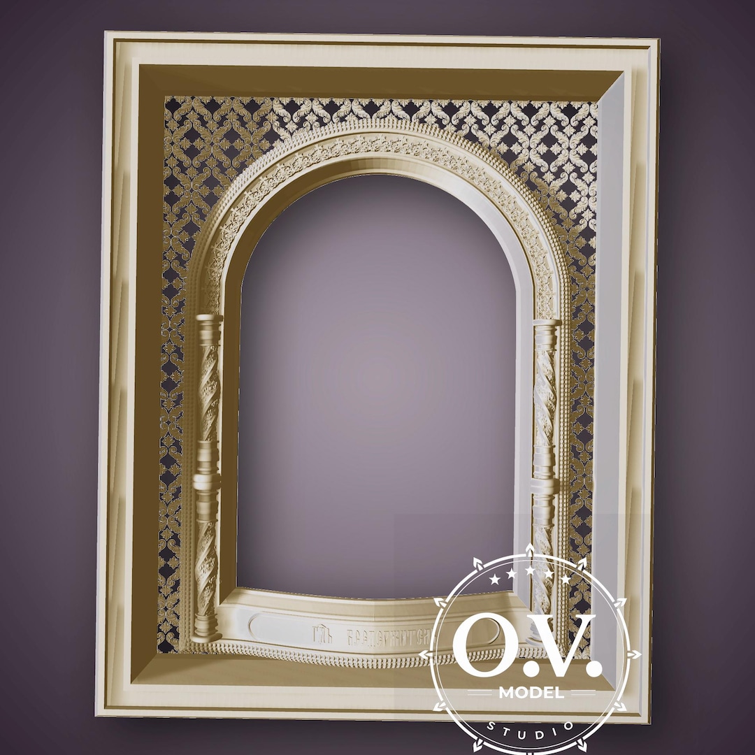 Decorative Frame Stl, Religious Icon Design, Holy Art Cnc, Sacred Decor ...
