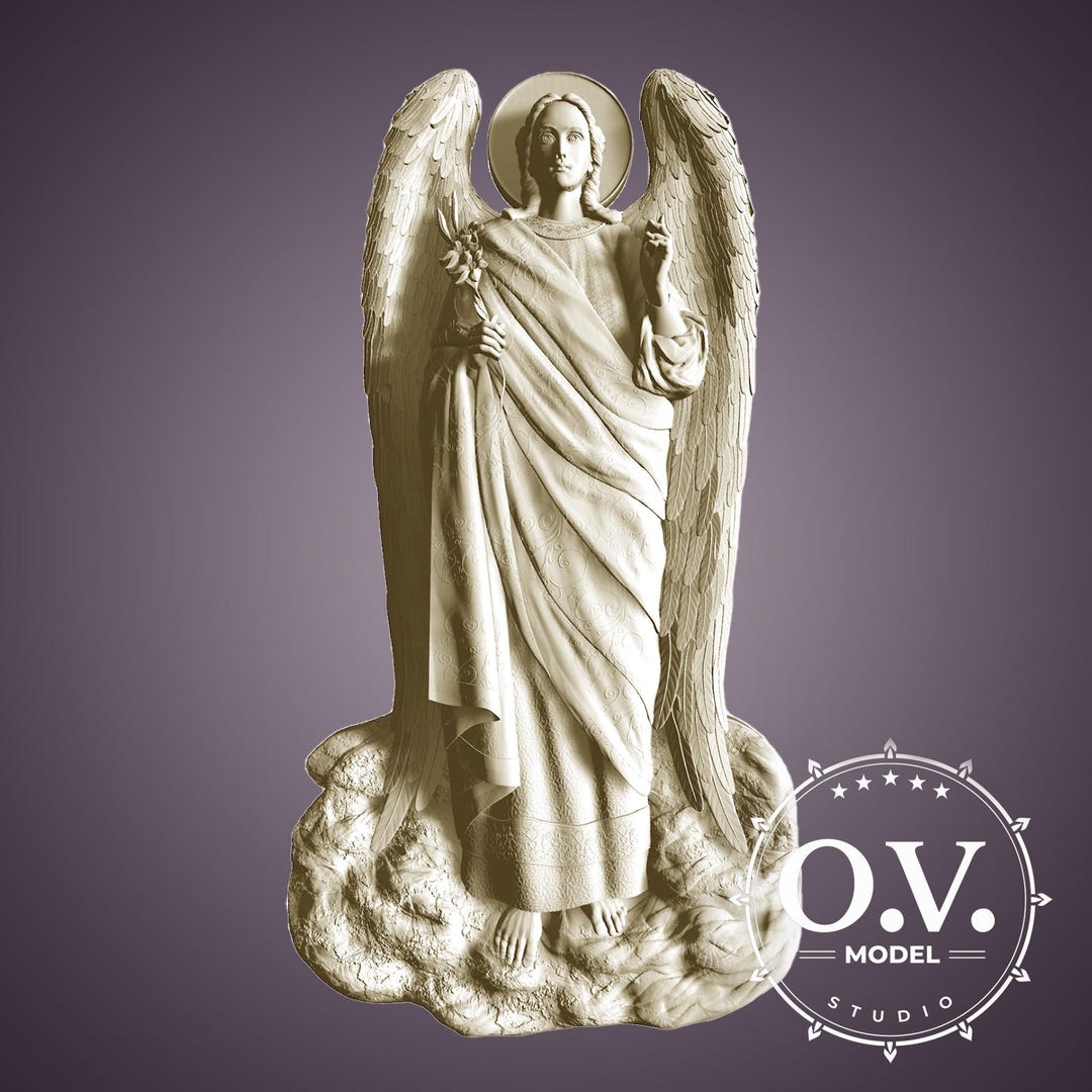Barlief Angel STL Model Religious Decor Sacred Art 3D Relief Artcam ...