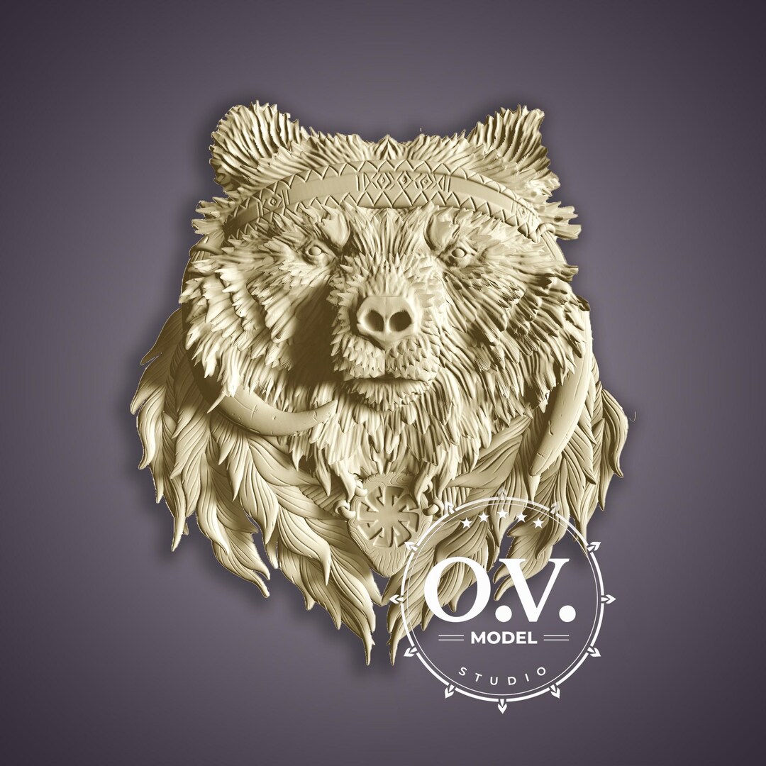 Bear Sensei CNC Carving STL Files Artcam Aspire Wise Bear Martial Arts ...