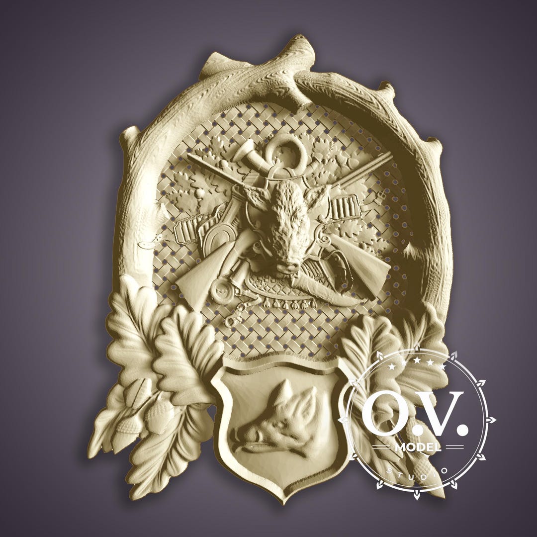 Pig Hunt Wild Boar Hunting Scene Rustic Decor Wall Panel Boar Relief ...