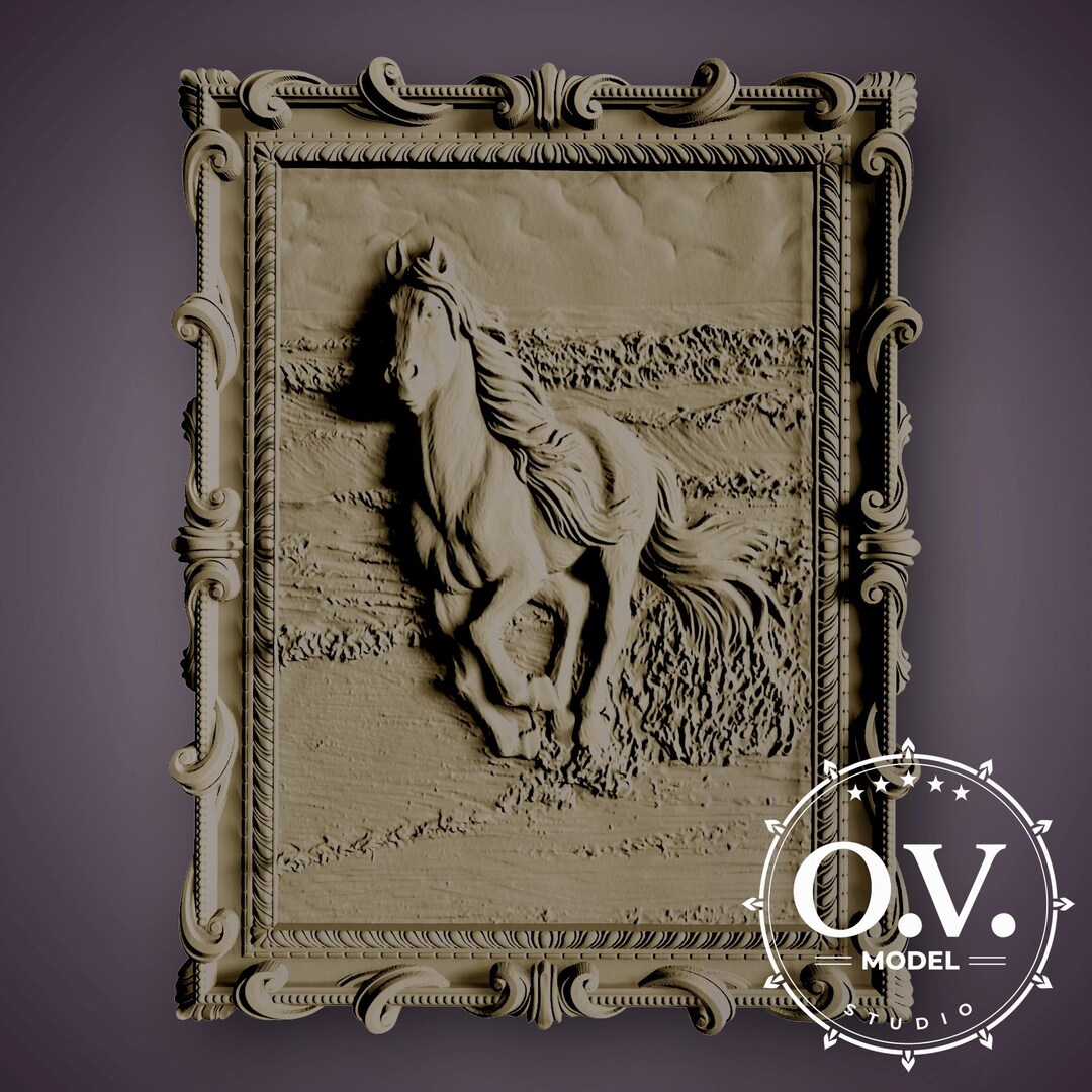 Horse STL, Wild Horse Cnc, 3d Horse Model, Horse Wall Art, Cnc Decor ...