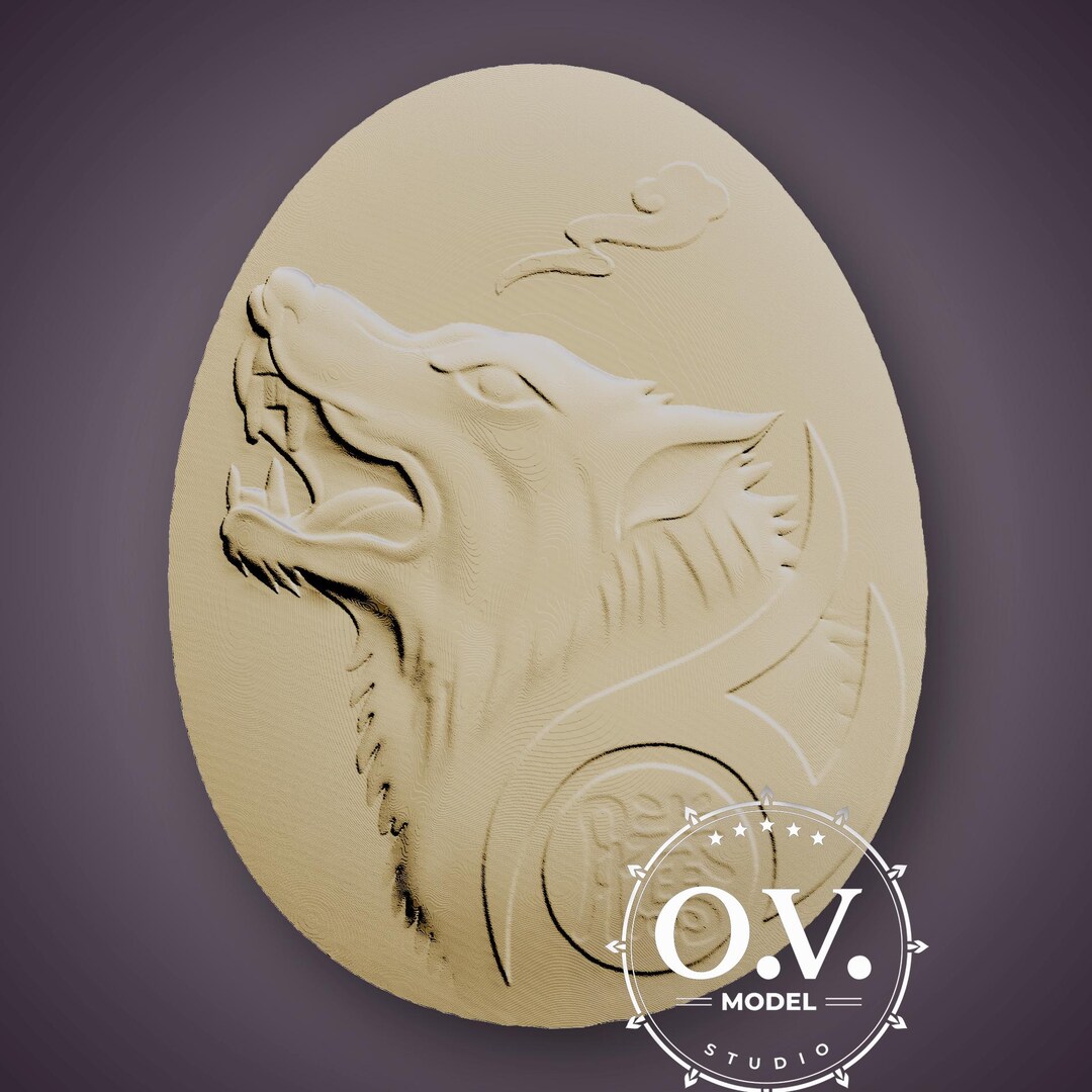 STL Models Wolf, Wolf Carving, CNC Models, STL Files, Artcam Designs ...