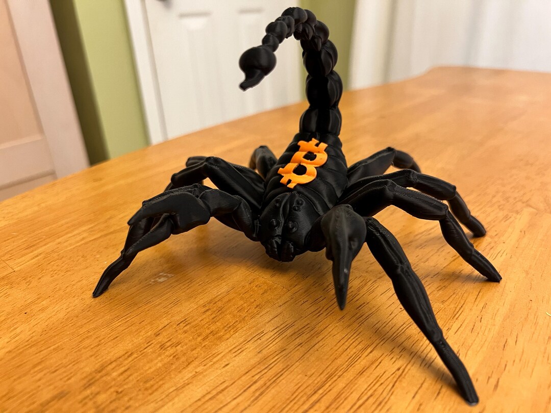 3D Printed Bitcoin Scorpion – Crypto Desk Decor - Etsy