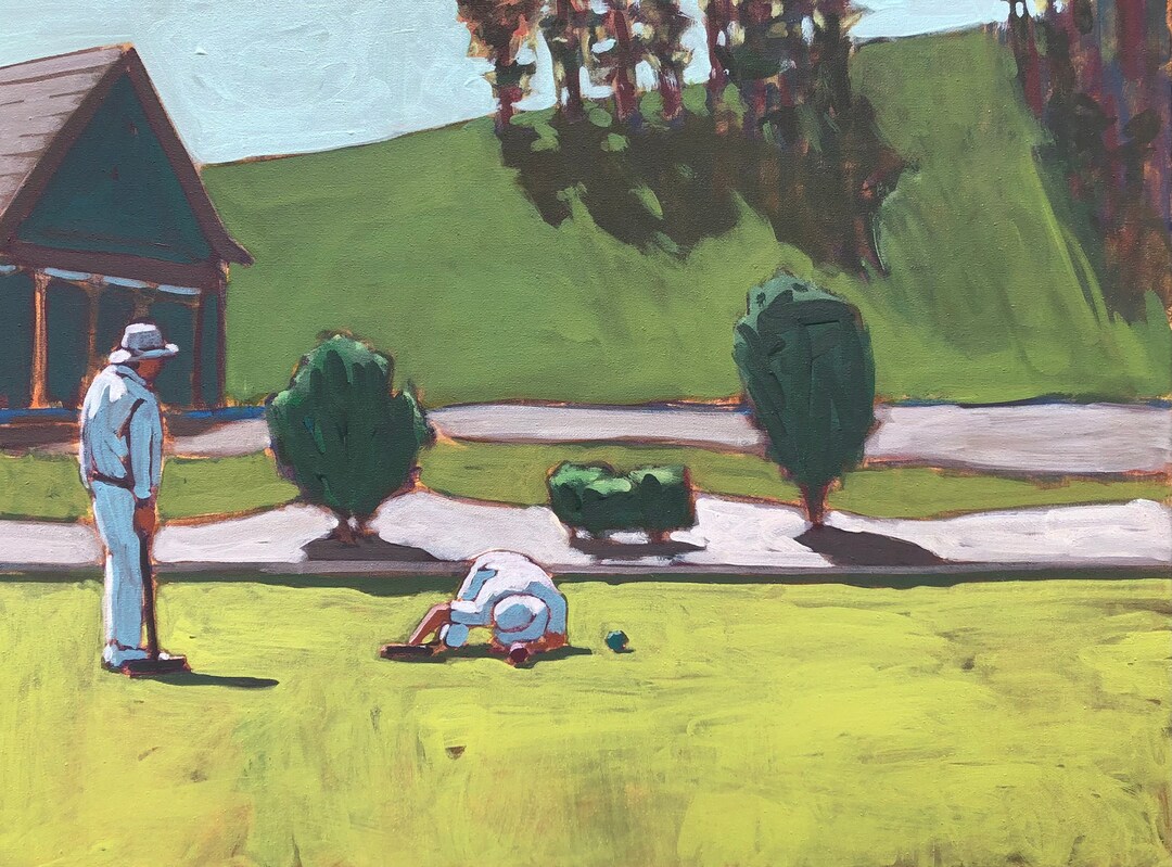 Croquet #3 - Original Acrylic Painting on Canvas 24" X 18" - Etsy