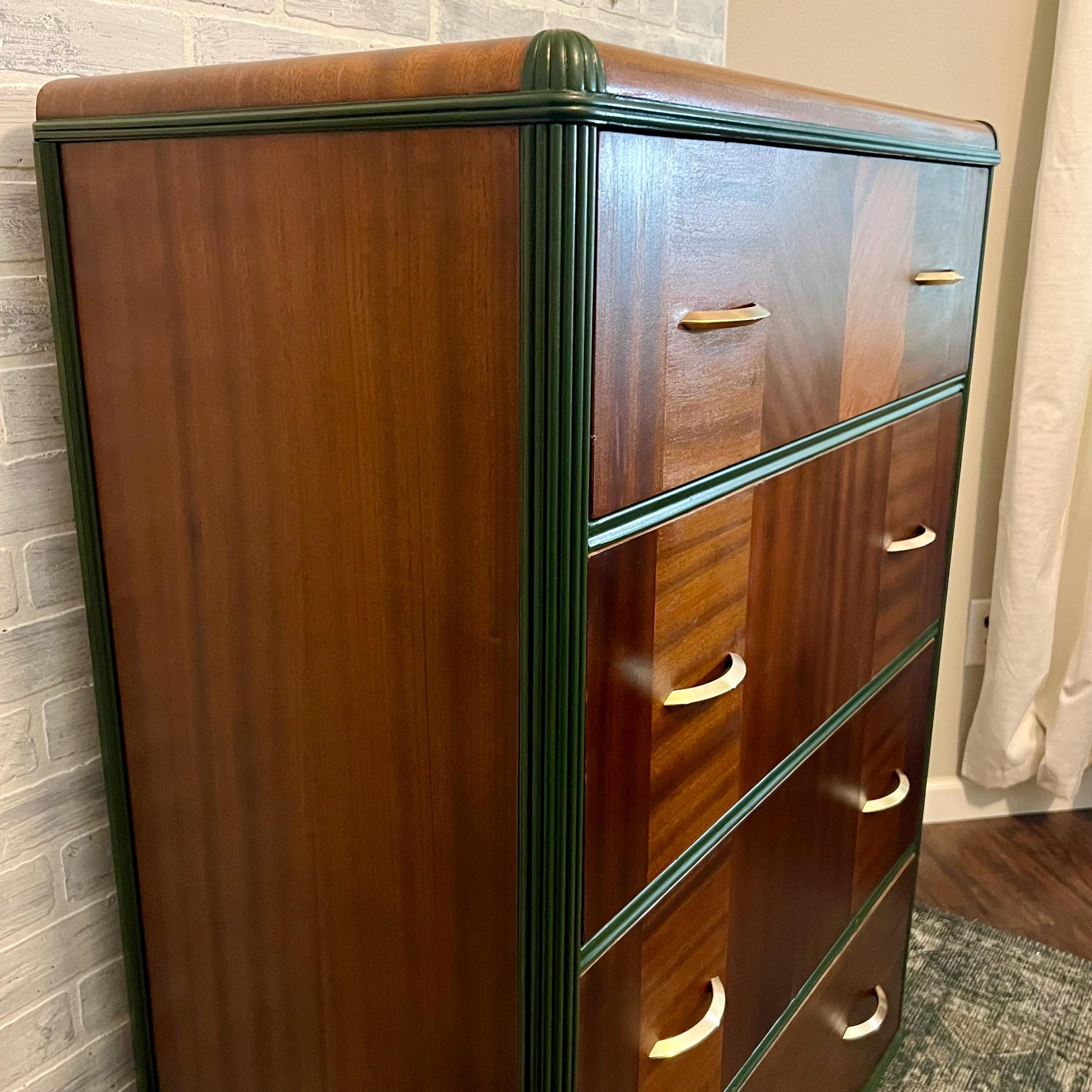 Sold-art Deco Waterfall Dresser - Etsy