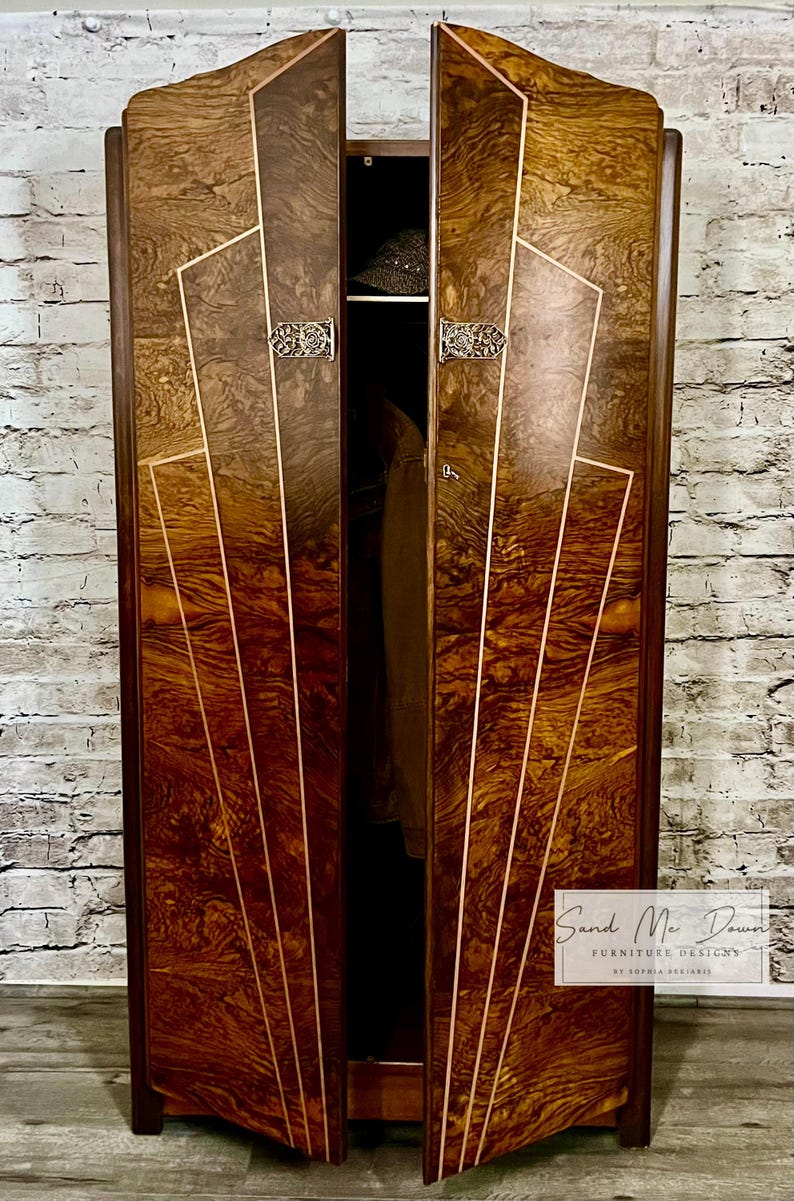 Sold-art Deco Wardrobe (redesigned) - Etsy