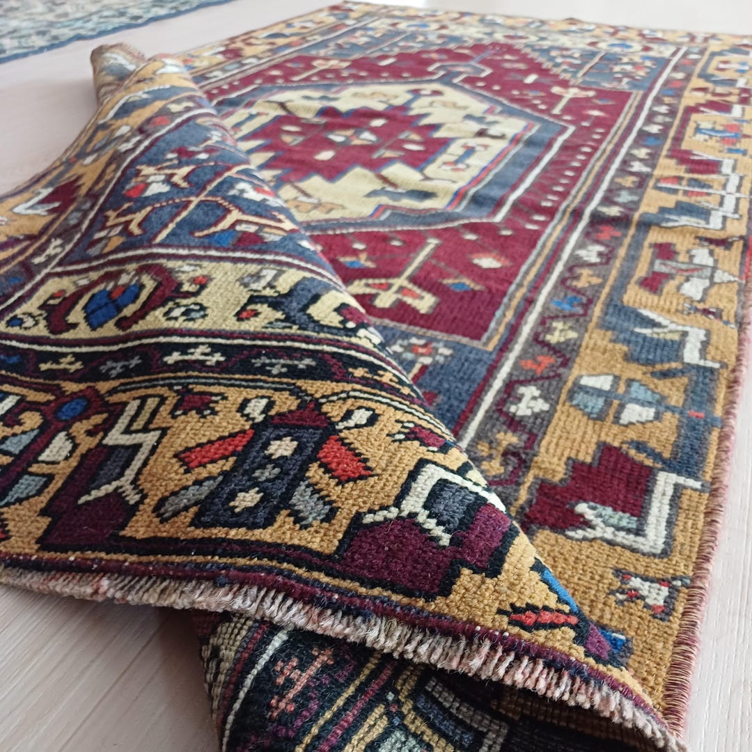 3x5 Antique Oriental Turkish Rug, 3x5 Hand Knotted Vintage Rug, Wool ...
