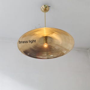 1 Pendant Light Ceiling Fixtures Modern Light Raw Brass Chandelier ...