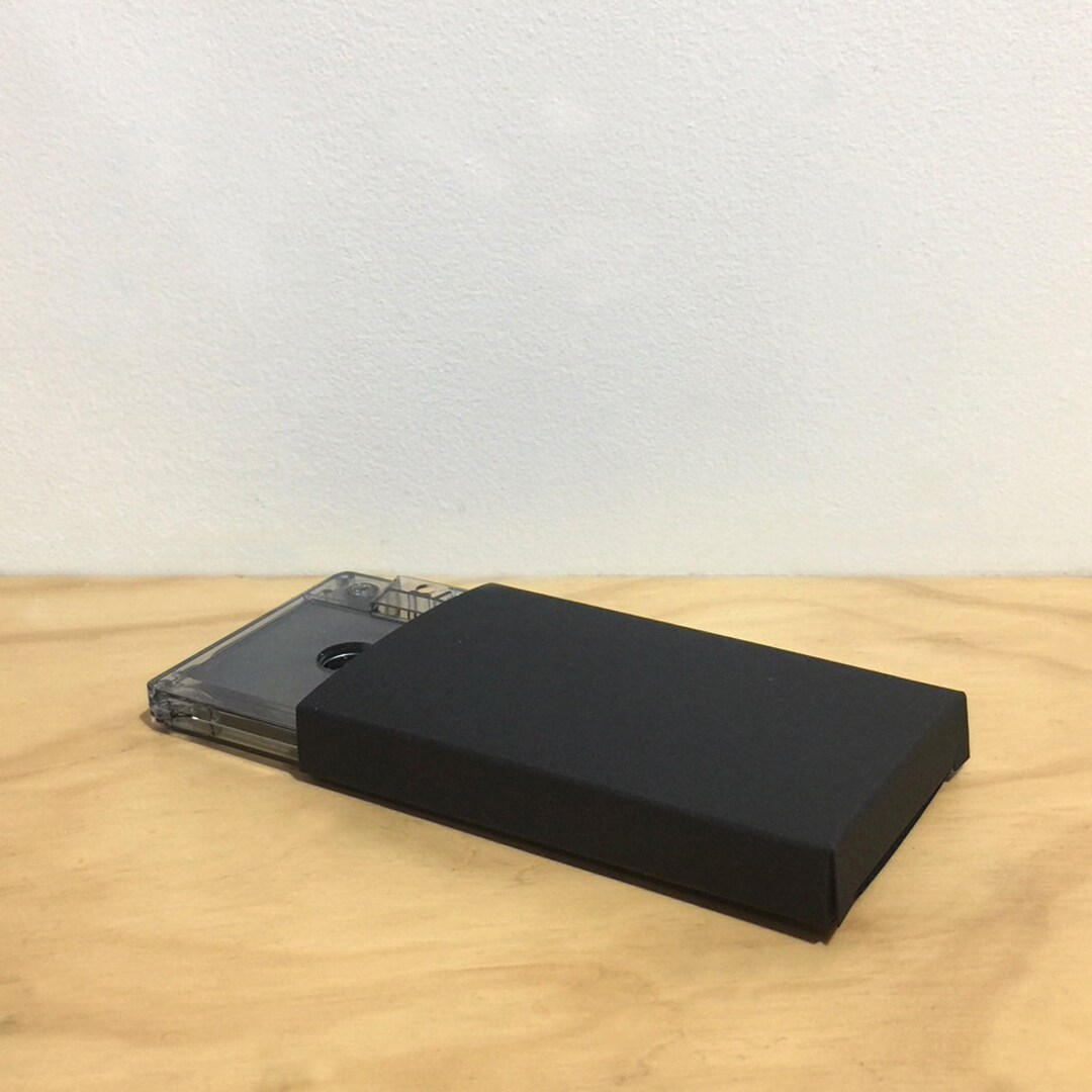 Cassette Boxes - Black Paper - One Side Open - Cassette Sleeve Boxes ...