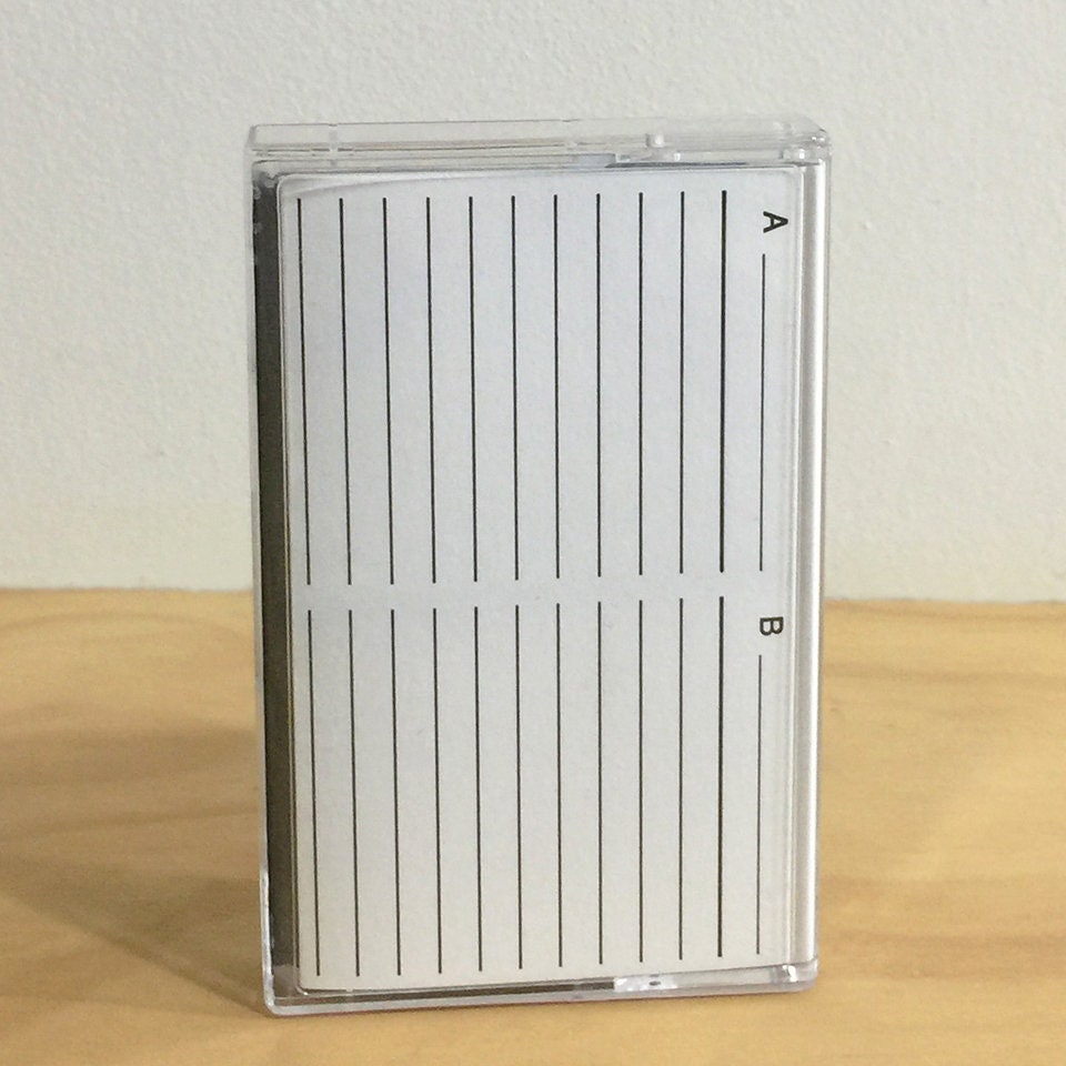 Cassette J-cards With Tracklist Lines White Paper Blank Music Packaging ...