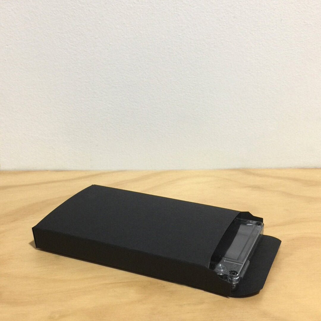 Cassette Boxes - Black Paper - Both Sides Closed - Cassette Sleeve ...