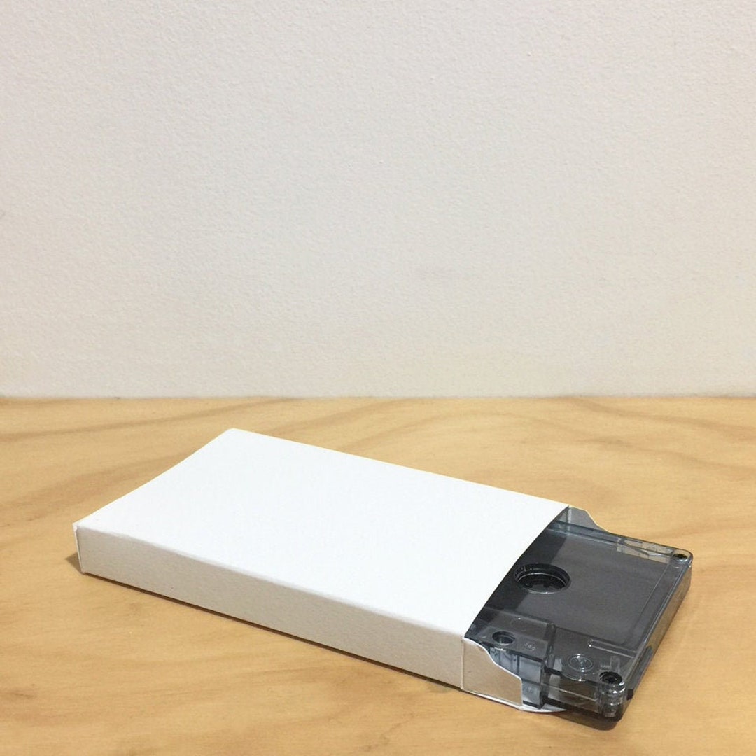 Cassette Boxes Bright White Paper Both Sides Closed Cassette Sleeve ...