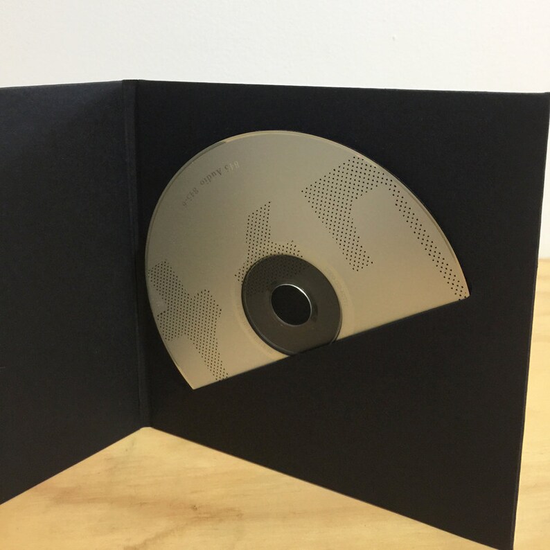 CD Sleeves Black Paper 4 Panel, Inner Pocket and CD Slit Blank Music ...