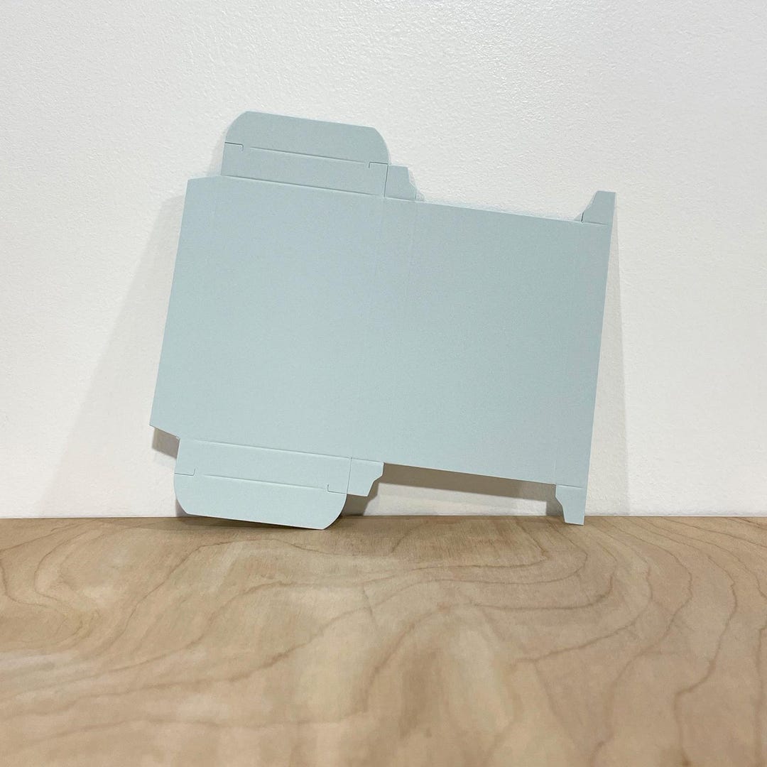 Cassette Boxes - Light Blue Paper - Both Sides Closed - 10 Pieces ...