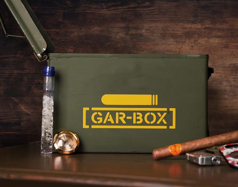 Gar-box Military Ammo Can Cigar Humidor | Unique Cigar Gift for Dad ...