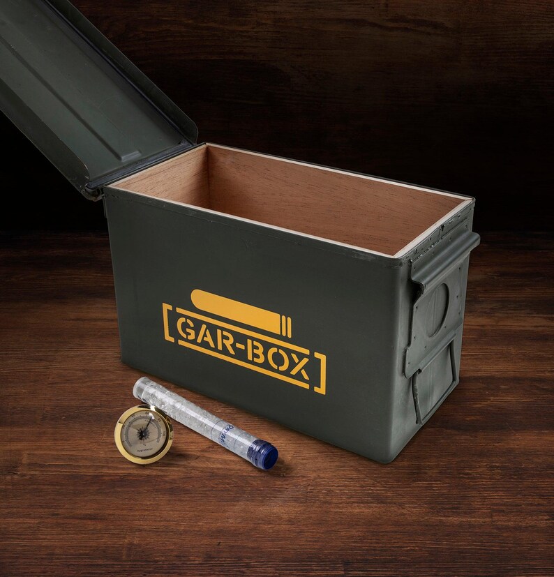 Gar-box Military Ammo Can Cigar Humidor | Unique Cigar Gift for Dad ...
