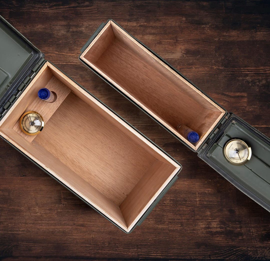 Gar-box Military Ammo Can Cigar Humidor | Unique Cigar Gift for Dad ...