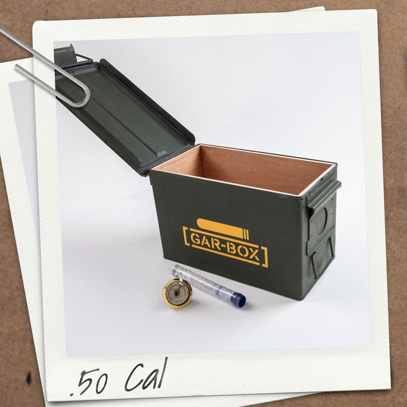 Gar-box Military Ammo Can Cigar Humidor | Unique Cigar Gift for Dad ...