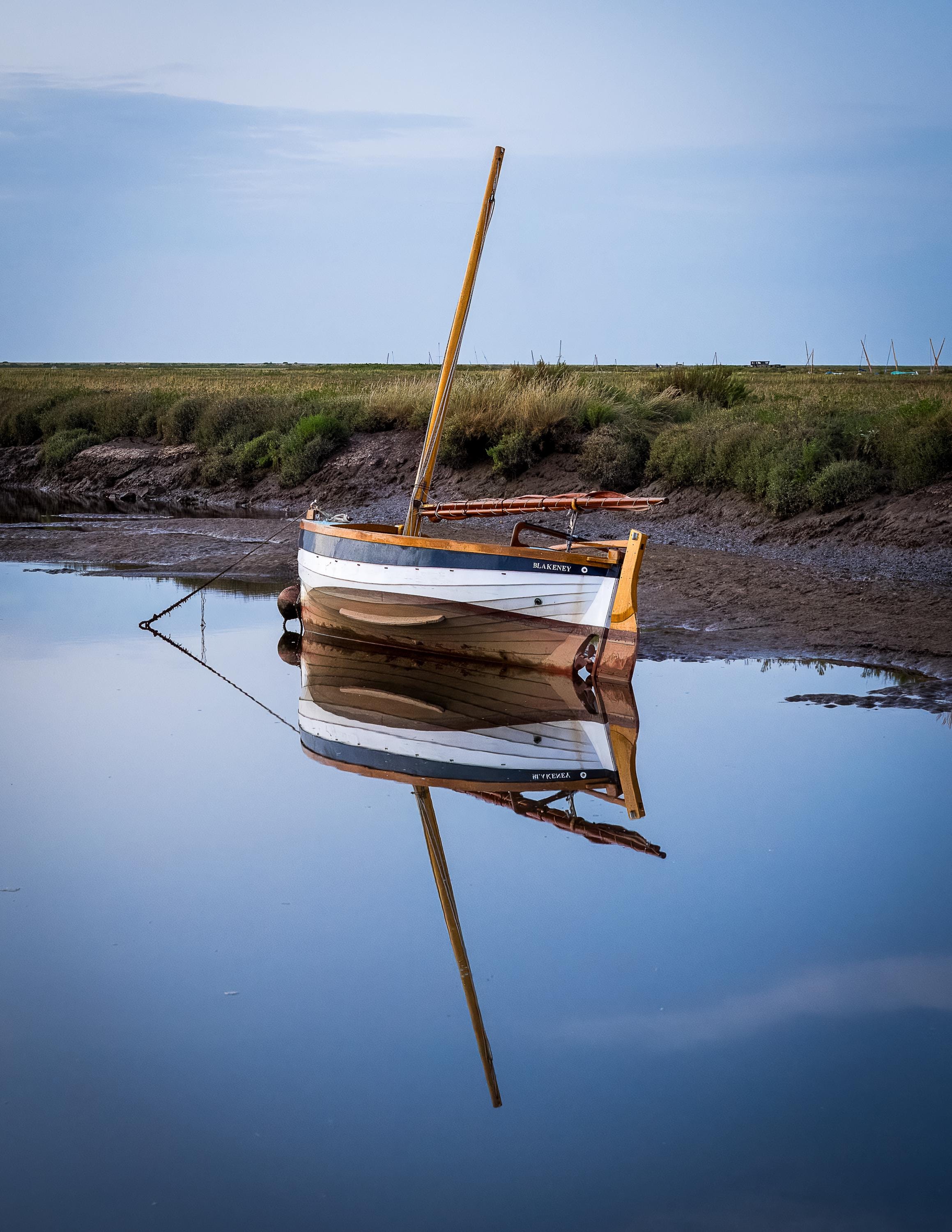 Boat Reflection, Blakeney Quay, Landscape Photography, Wall Art - Etsy