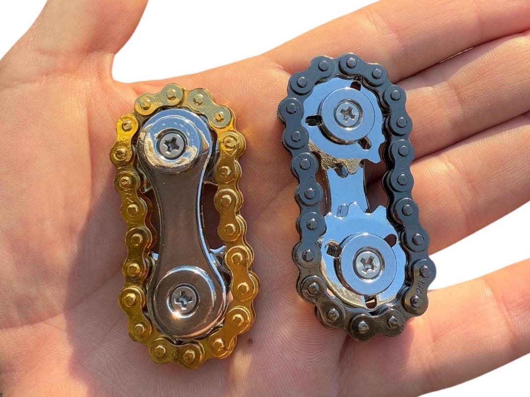 Gear Fidget Spinner – Sprocket Bike Chain Spinner – EDC Fidget Toy ...