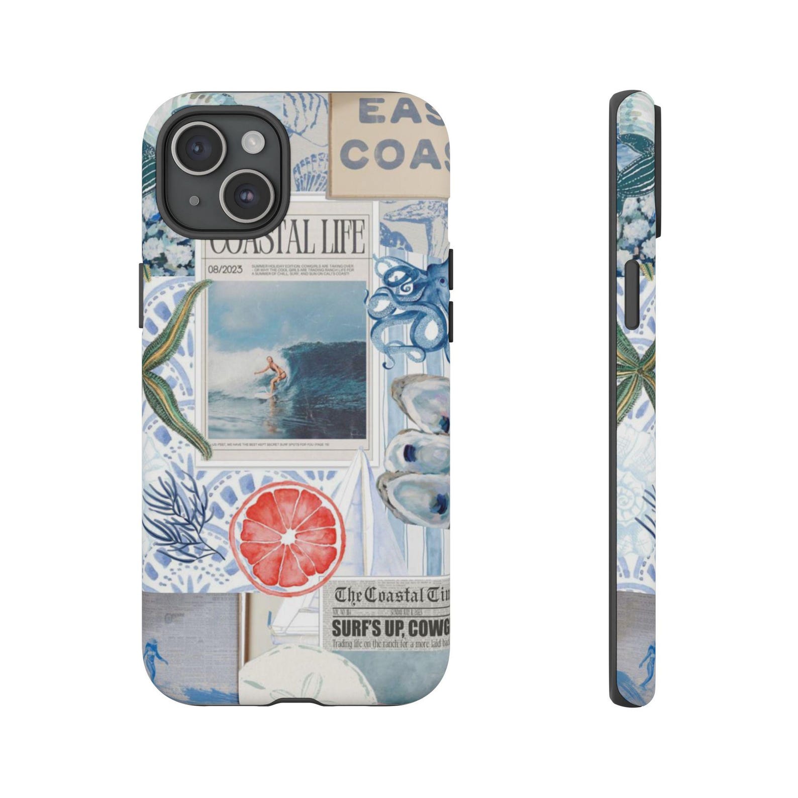 Coastal Cowgirl Aesthetic Collage Phone Case, Cute Pink Phone Case ...