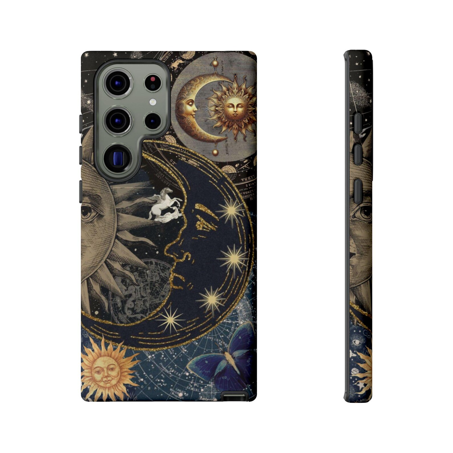 Celestial Sun and Moon Collage Phone Case, Aesthetic Phone Case, Cute ...