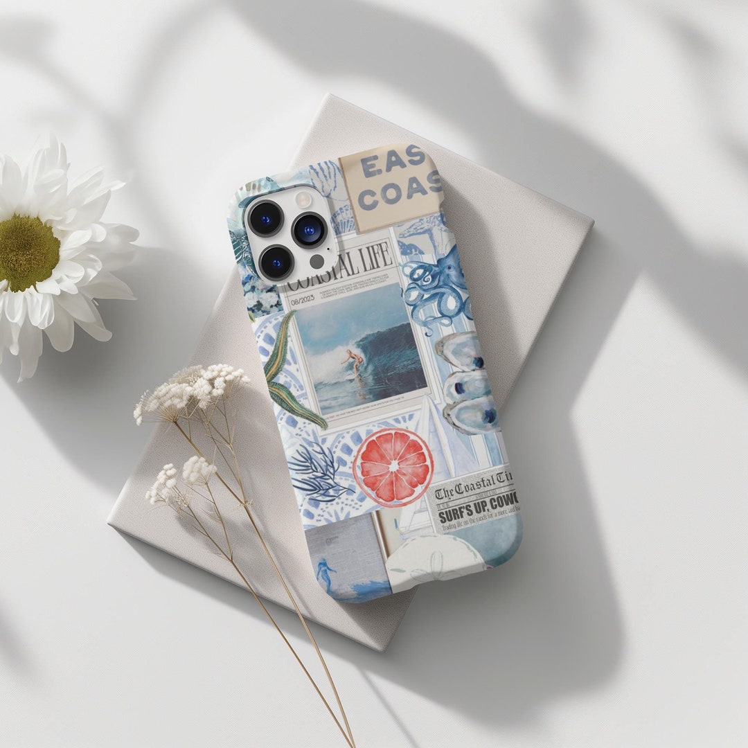 Coastal Cowgirl Aesthetic Collage Phone Case, Cute Pink Phone Case ...