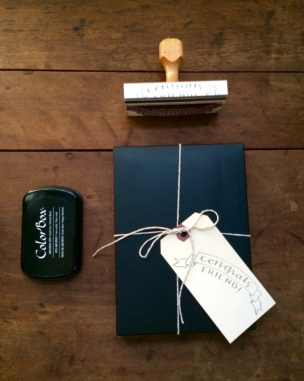 Congratulations Stamp DIY Congrats Card Friend - Etsy