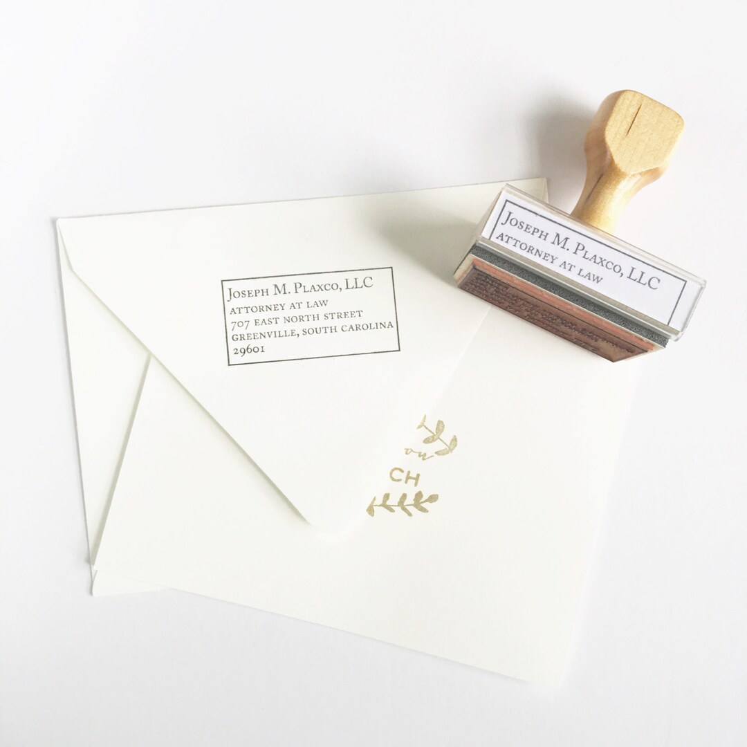 Classic Box Frame Custom Return Address Stamp - Rubber Stamp ...