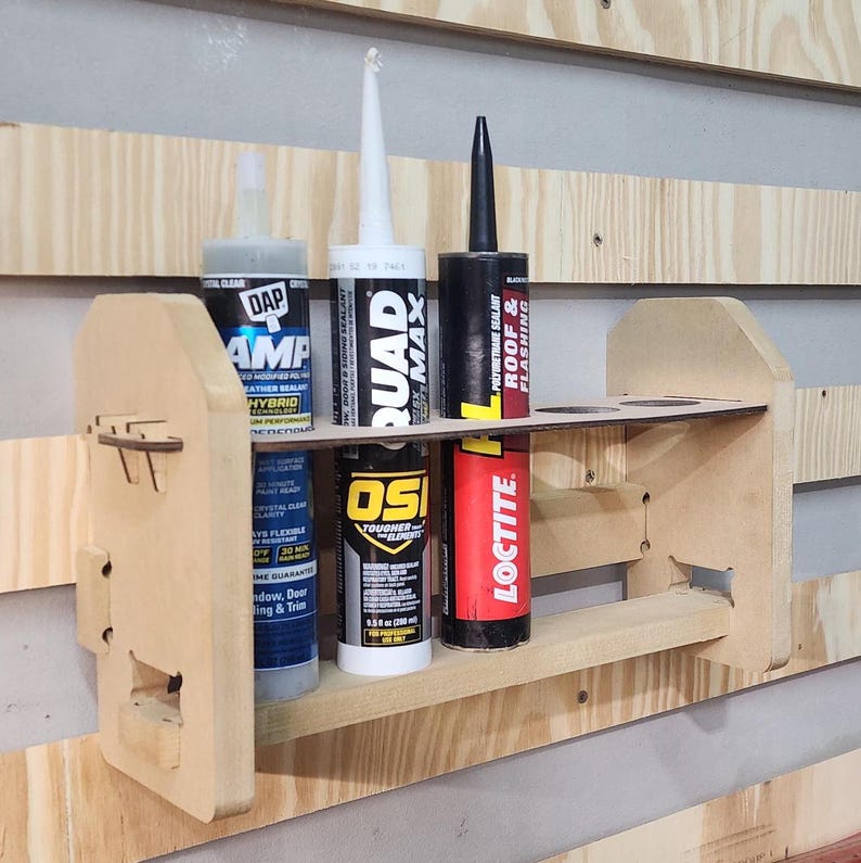 Caulking Tube Holder - Shop Tools - Shop Storage - French Cleat - Etsy
