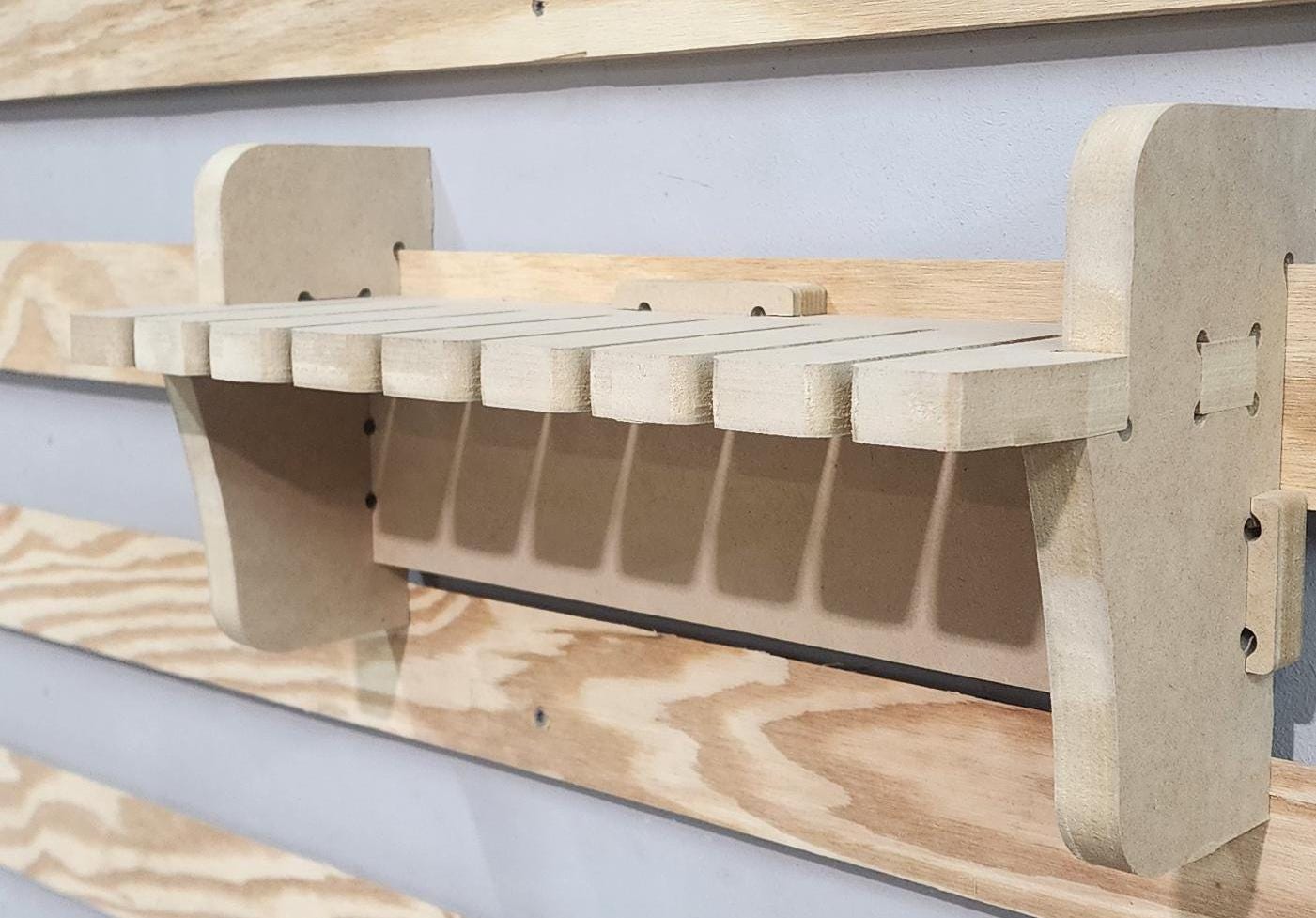 French Cleat Clamp Rack – 8 Slot Wood Clamp Holder | Cnc-cut MDF Shop ...